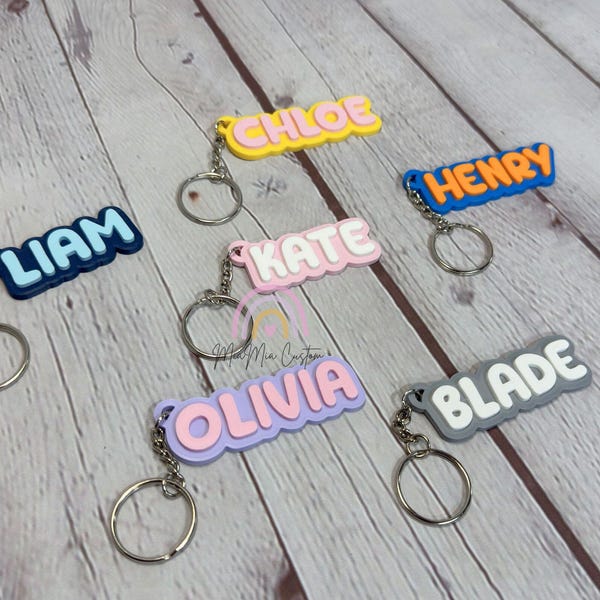 Name Keychain - Etsy