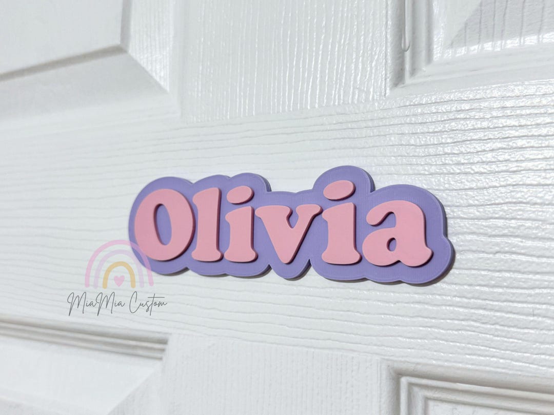 Personalized Door Sign | Small Name Sign | 3D Printed Name Sign | Decor ...