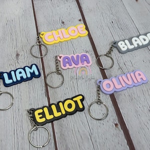 Small Custom Keychain | Capital Letter Name Keychain | Personalized ...