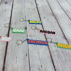 Small Custom Keychain Capital Letter Name Keychain Personalized ...