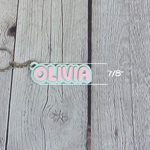 Small Custom Keychain Capital Letter Name Keychain - Etsy