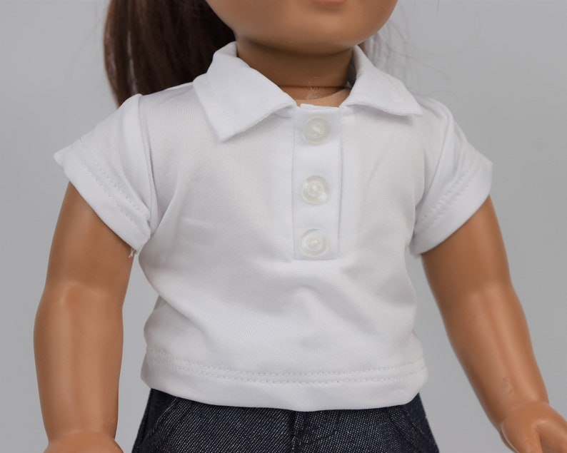 Doll Clothes A Classic White Polo Shirt for Any 18-inch - Etsy
