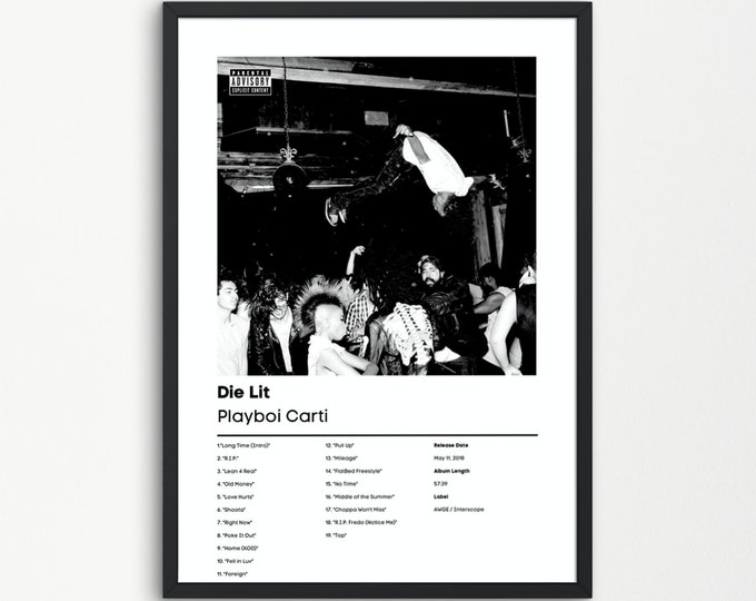 Playboi Carti, Die Lit Playboi Carti Music Gift Birthday Gift Playboi ...