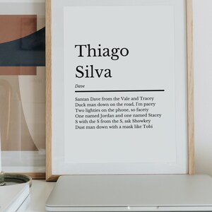 Dave, Thiago Silva Lyrics Poster Dave Music Gift Birthday Gift Dave ...