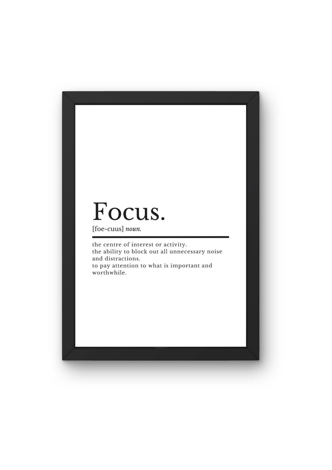 Focus Definition | Office Wall Art | Home Office Prints | Inspirational ...