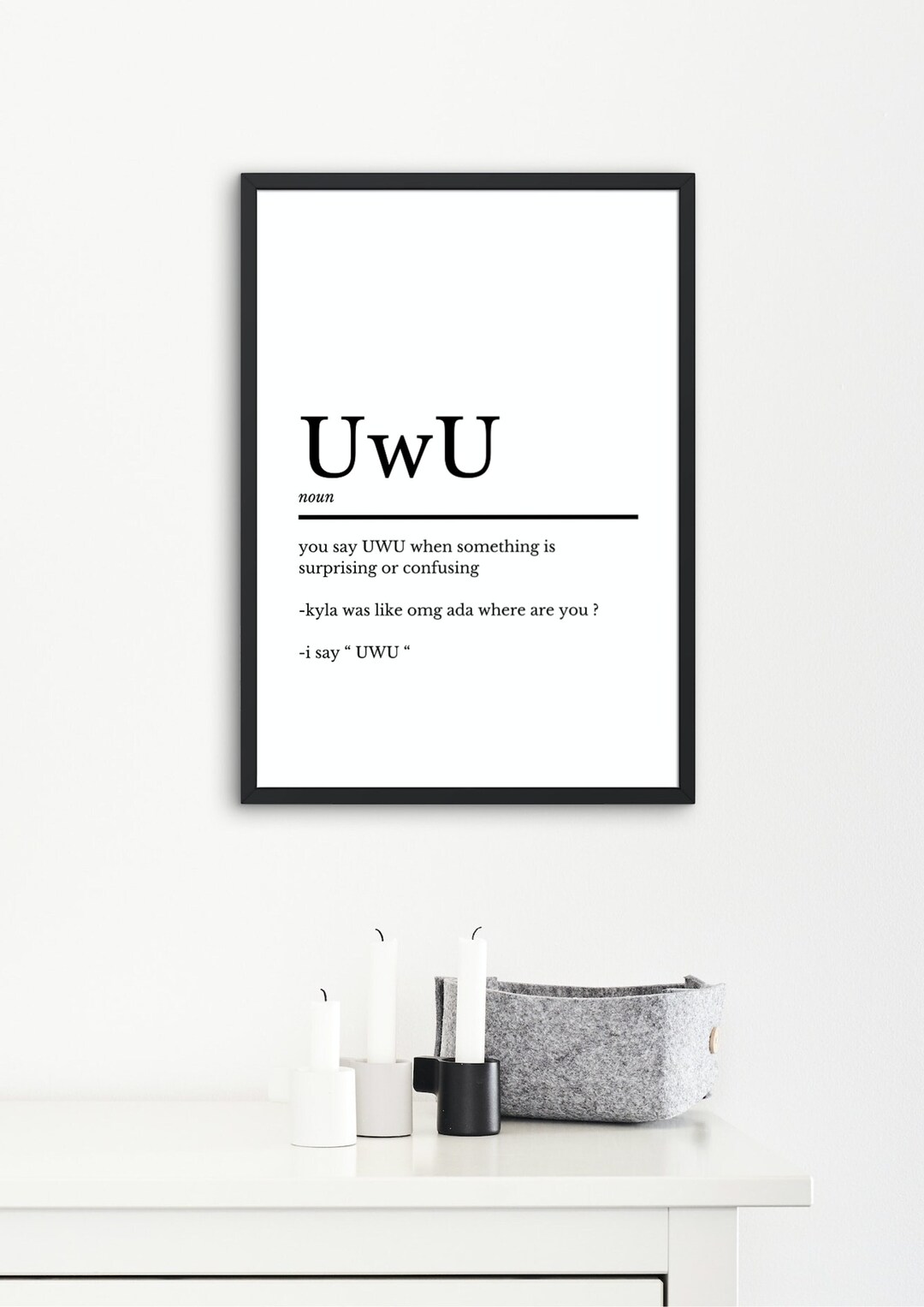 Uwu Print Wall Art Print Uwu Poster Definition Print Quote Print - Etsy