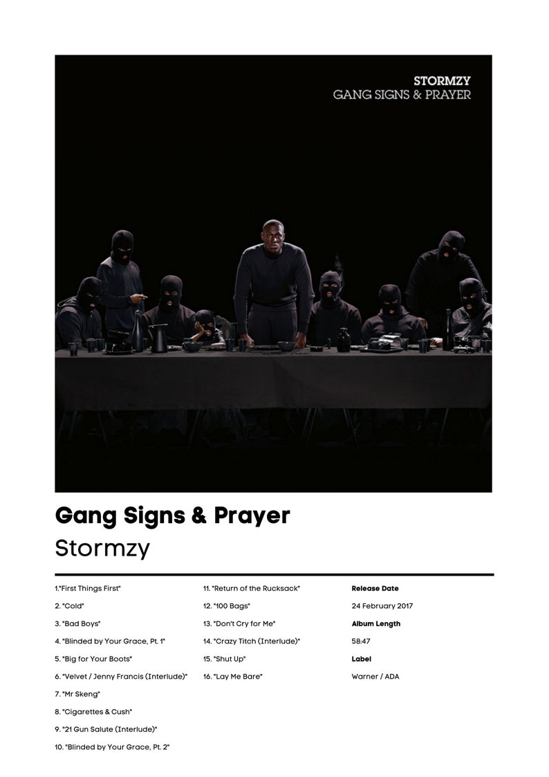 Stormzy, Gang Signs & Prayer Stormzy Music Gift Birthday Gift Stormzy ...