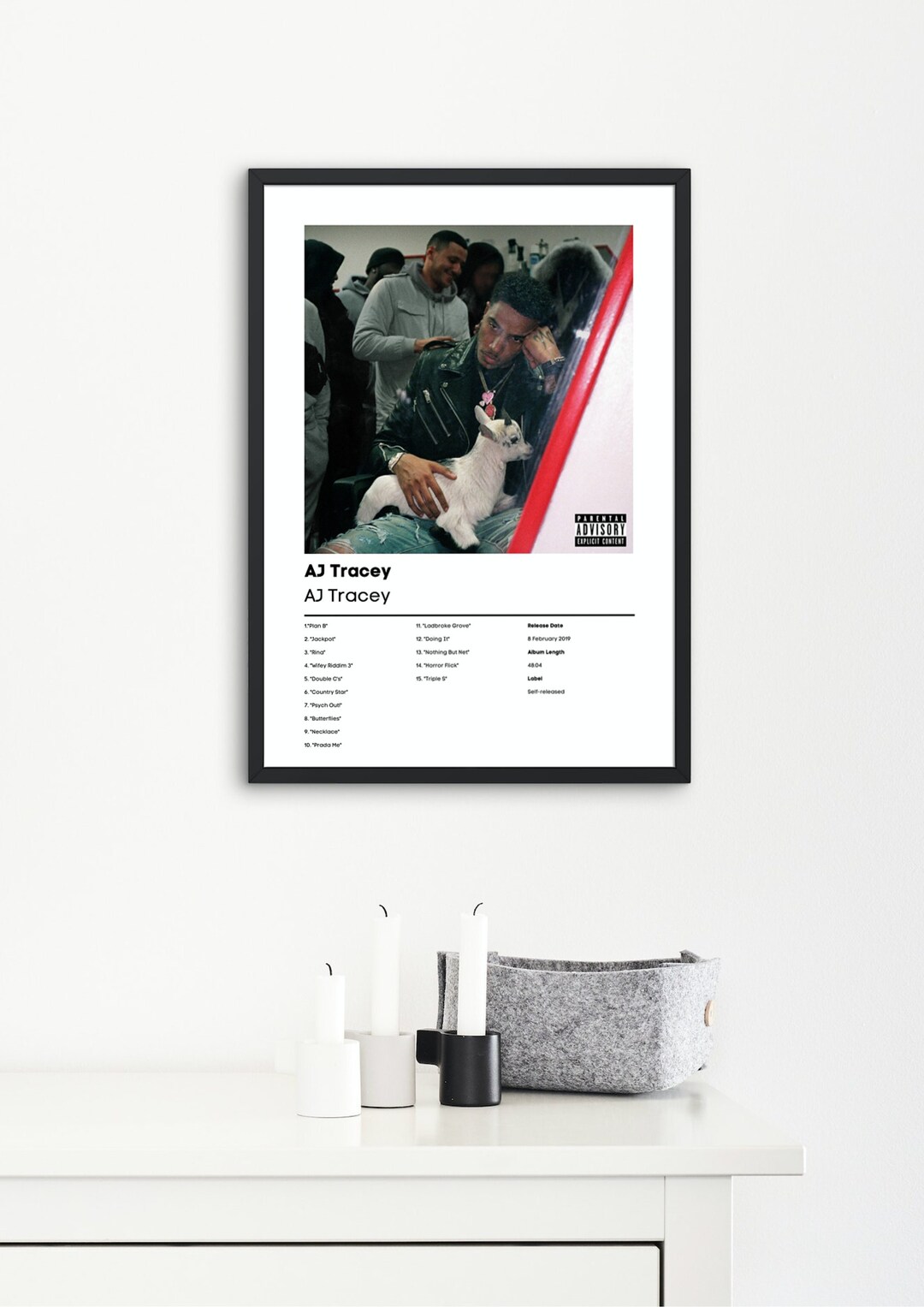 AJ Tracey AJ Tracey Music Gift Birthday Gift AJ Tracey Album Wall Art A ...