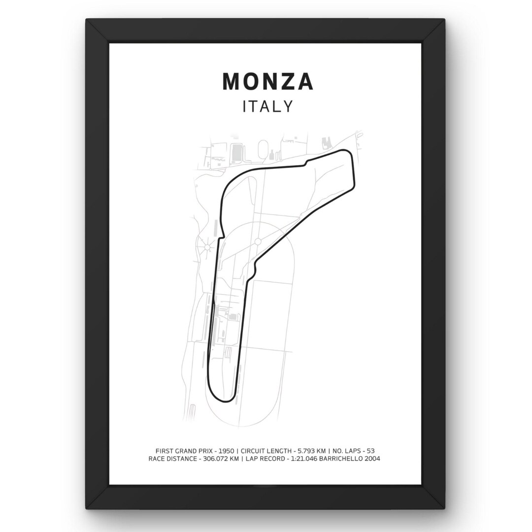 Monza F1 Track Poster – Iconic Formula 1 Wall Art, Italian Grand Prix ...