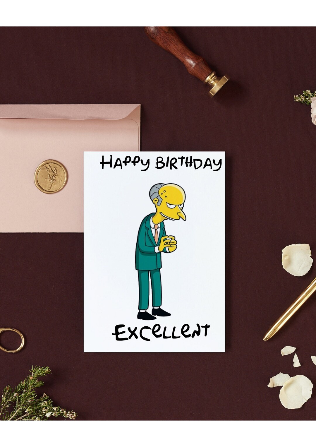 Happy Birthday, Excellent the Simpsons Funny Birthday Card Mr Burns ...