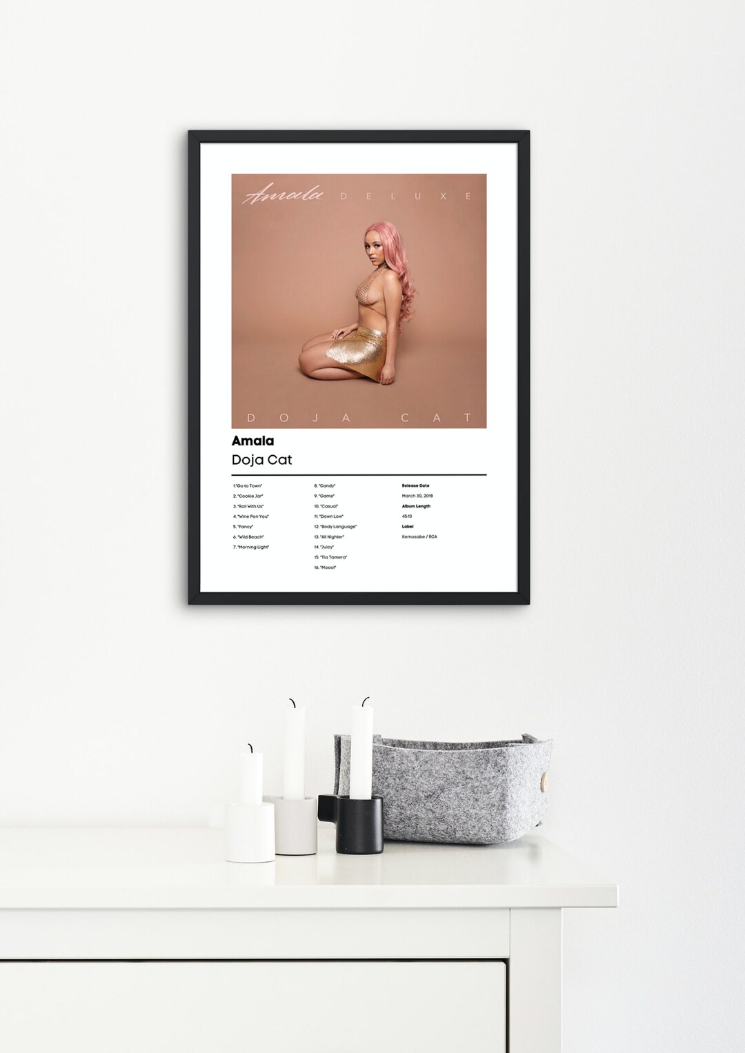 Doja Cat, Amala Doja Cat Music Gift Birthday Gift Doja Cat Album Wall ...