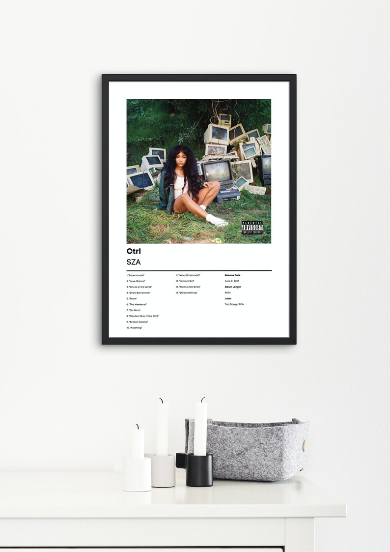 SZA, Ctrl SZA Music Gift Birthday Gift SZA Album Wall Art Ctrl Poster ...