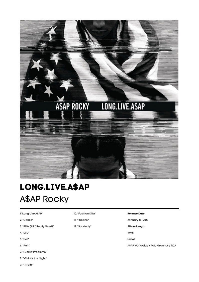 ASAP Rocky Long Live Asap ASAP Rocky Music Gift Birthday - Etsy Hong Kong