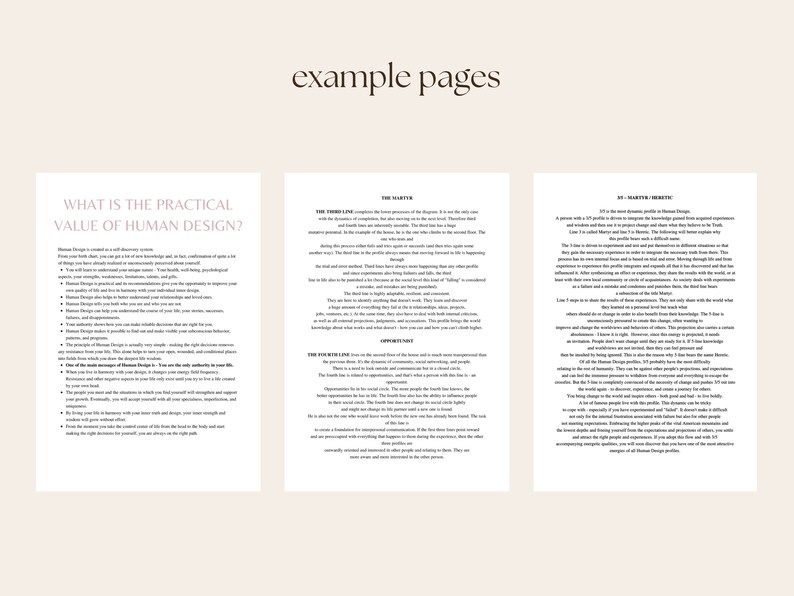 HUMAN DESIGN PROFILES | Profile Lines | Human Design Online Course - Etsy