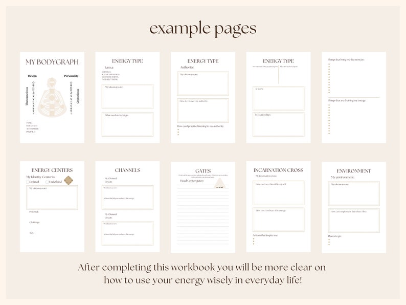 HUMAN DESIGN WORKBOOK | Exploration Journal | Discover Your Design ...