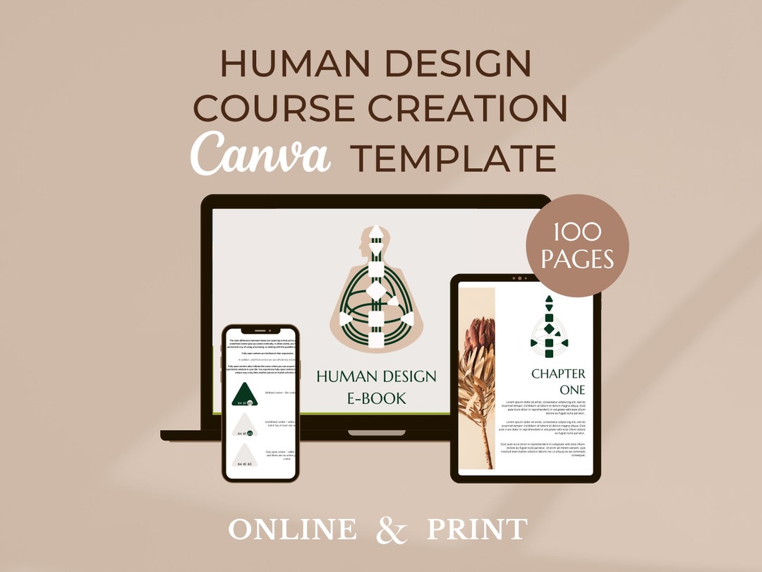 Human Design Course Creation Template for Coaches, Human Design Ebook ...