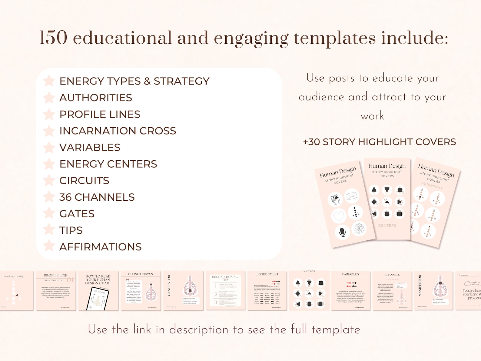 Human Design Course & Instagram Canva Template Bundle (PDF) - Etsy