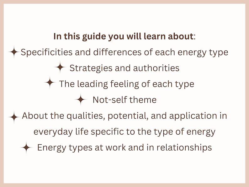 HUMAN DESIGN Energy Types Guide Course Manifestor - Etsy