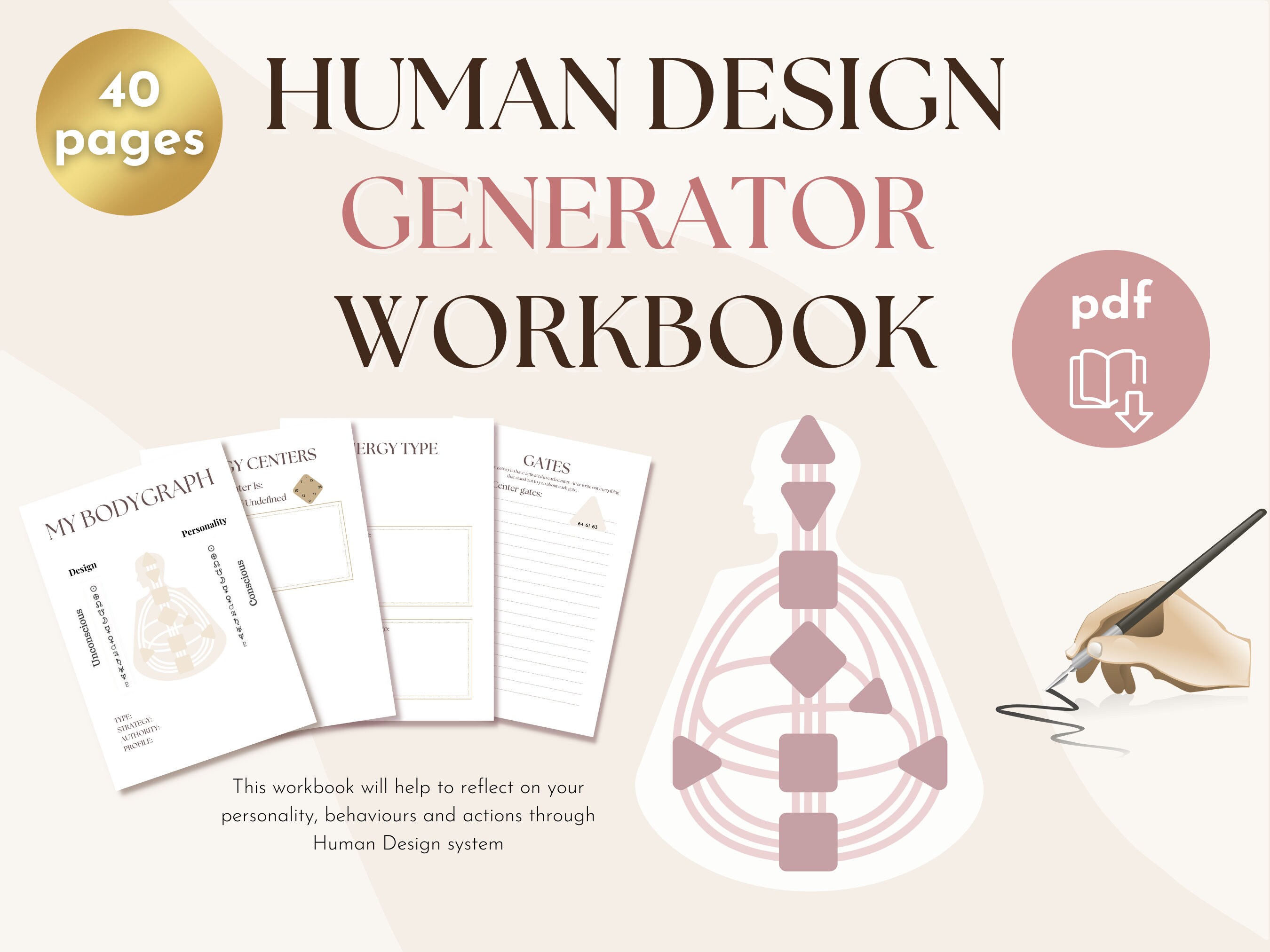 GENERATOR WORKBOOK Human Design| Exploration Journal | Discover Your ...