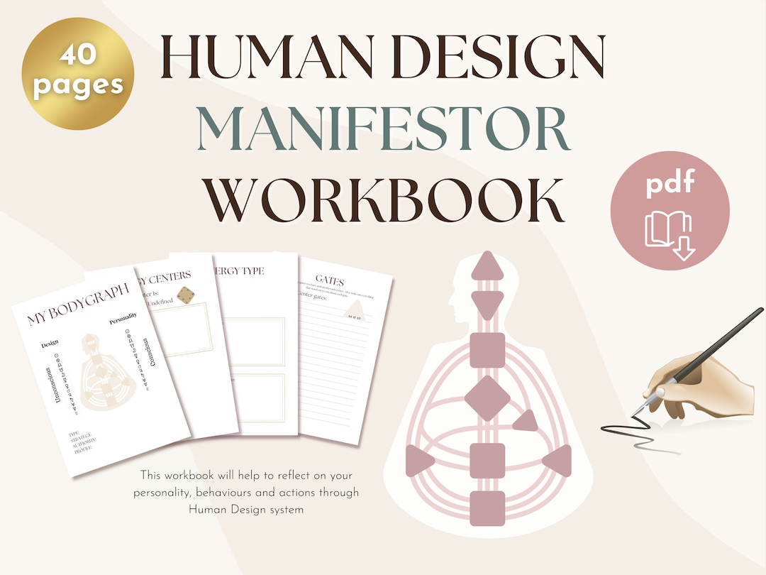 MANIFESTOR WORKBOOK Human Design | Exploration Journal | Discover Your ...