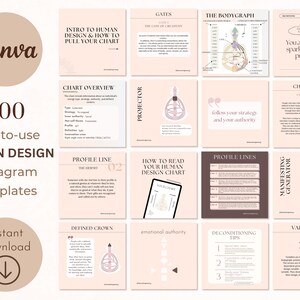Human Design Course & Instagram Canva Template Bundle (PDF) - Etsy