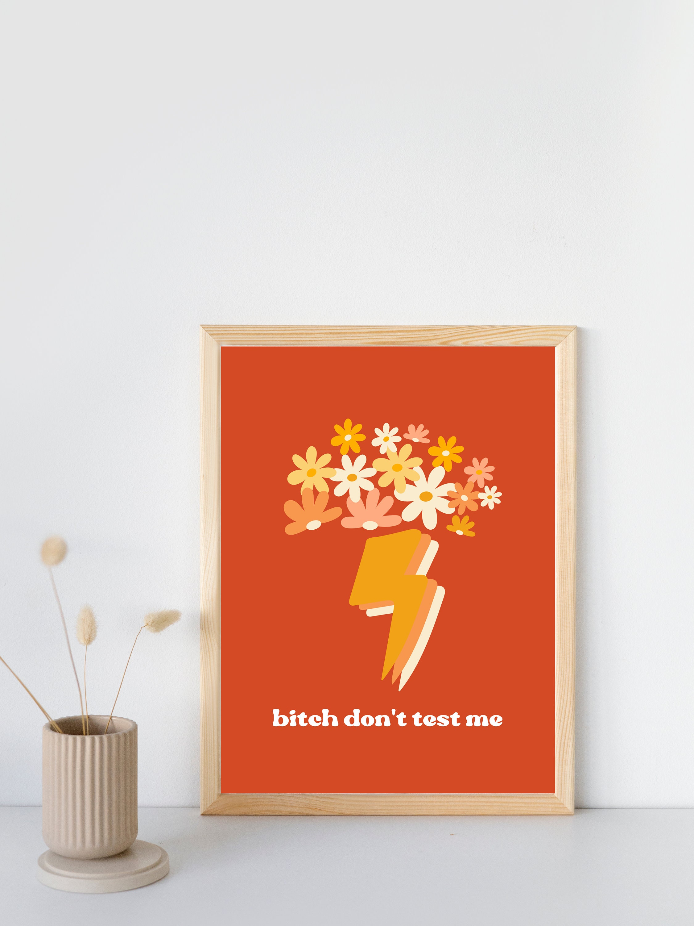 Funky Groovy Vibes Retro Gallery Wall Collage Set. Orange Yellow 70s ...