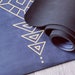 Yoga Mat SYMBOLS Natural Rubber Mat Dark Blue Color Yoga - Etsy