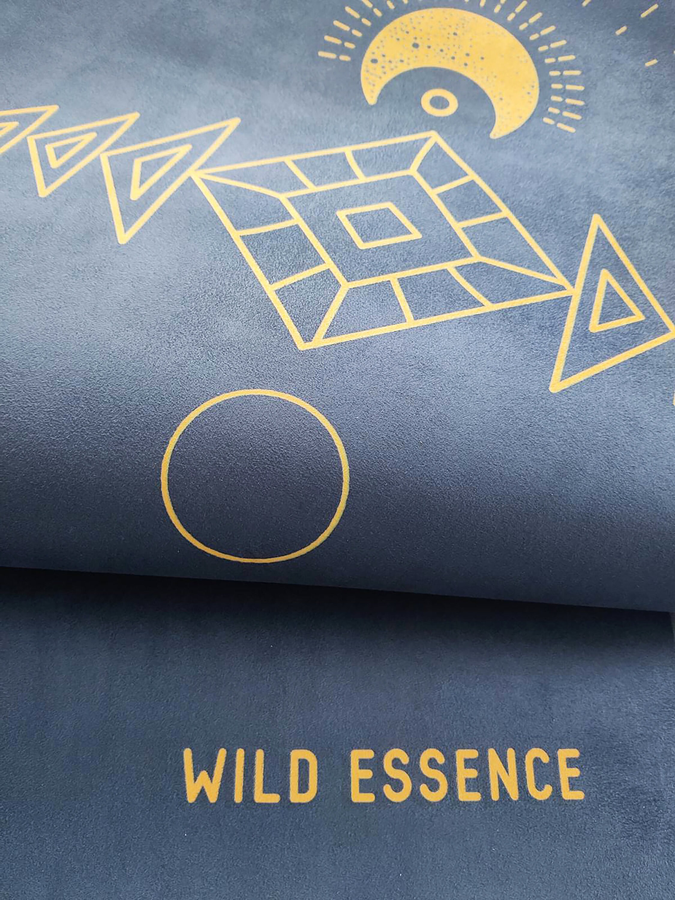 Yoga Mat SYMBOLS Natural Rubber Mat Dark Blue Color Yoga - Etsy