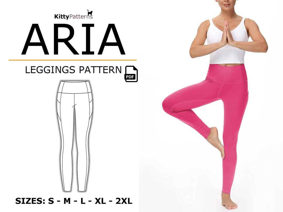 Aria Leggings Sewing Pattern Smlxl2xl Digital Etsy