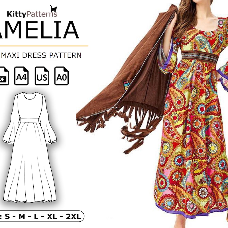 70s Dress Patterns - Etsy