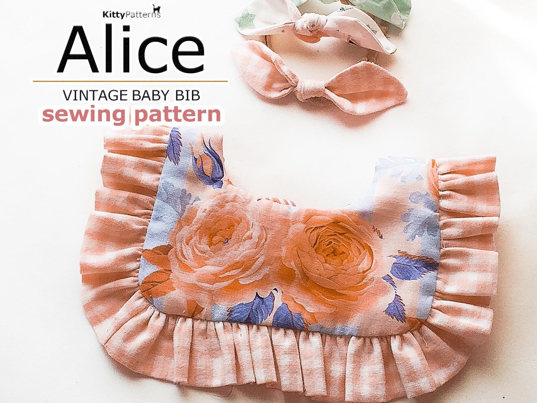 Alice Vintage Baby Bib Sewing Pattern: Detachable Bib (PDF) - Etsy