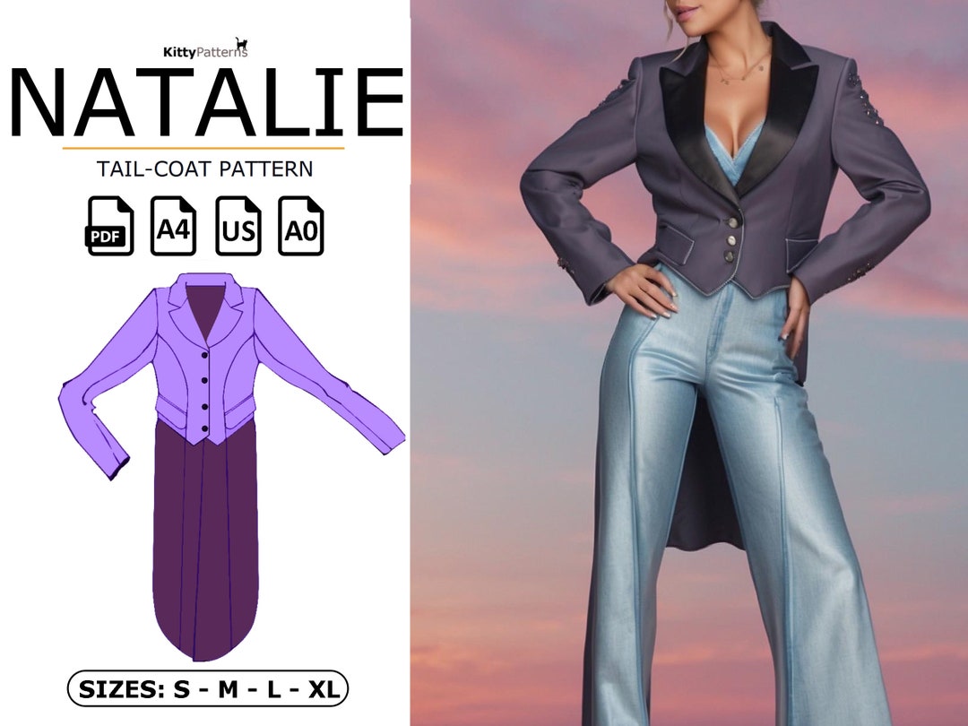 Natalie Tailcoat Sewing Pattern: Steampunk Costume (PDF) - Etsy