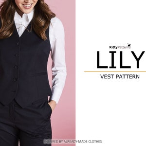LILY - Vest Pattern PDF - [S,M,L,XL] - Womens Vest Patterns - Girls ...
