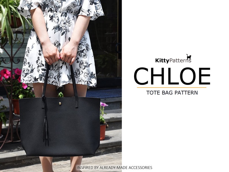 CHLOE Tote Bag Pattern PDF Sewing Patterns Diy Shoulder - Etsy