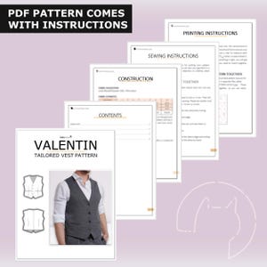 Men's Tailored Vest Sewing Pattern: Classic Waistcoat (PDF Pattern) - Etsy