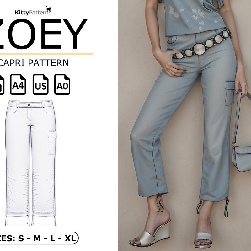 Capri Pants Pattern - Etsy