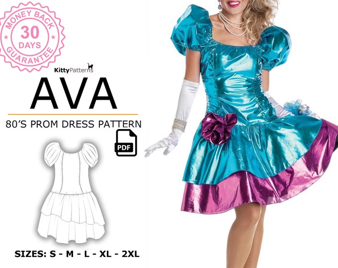 80's Vintage PROM DRESS 80's Prom Dress Metallic BLUE Cocktail Dress ...