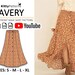 ABIGAIL - Flared Skirt Sewing Pattern in PDF [S,M,L,XL] - Vintage Skirt Pattern - Midi Skirt ...