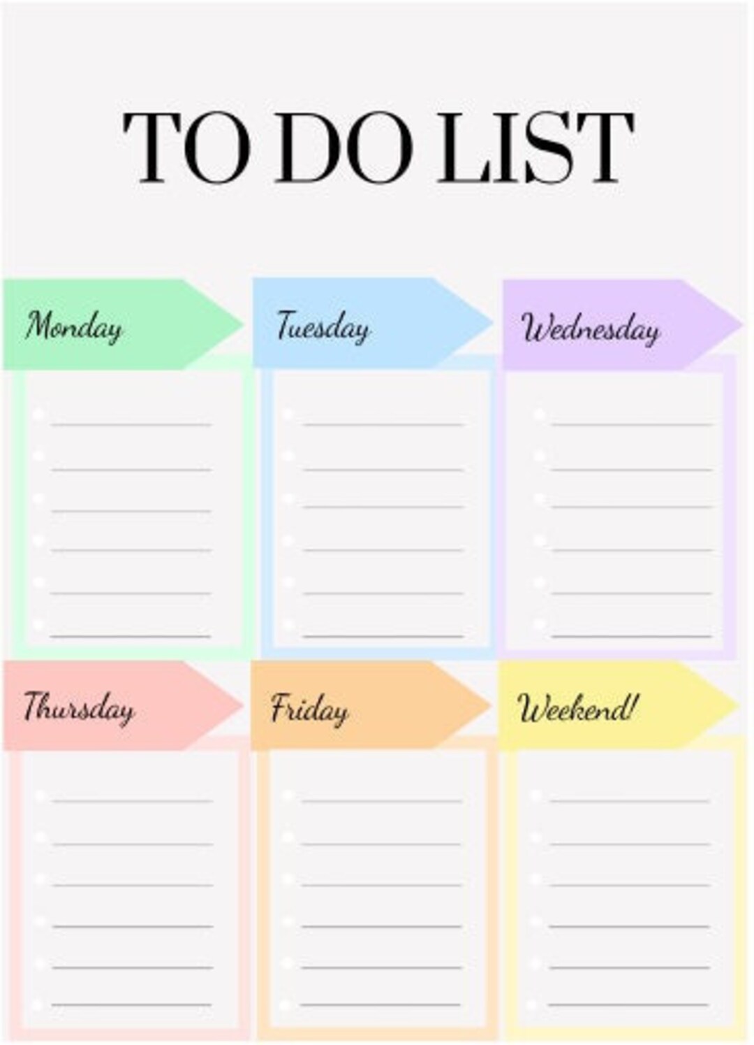 Planning Aesthetic Todolist Digital Download - Etsy