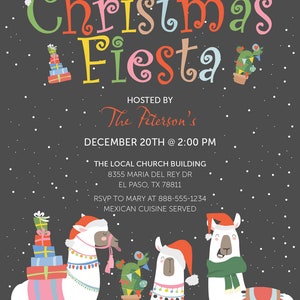 Christmas Party Invitation Spanish Christmas Party Invite - Etsy