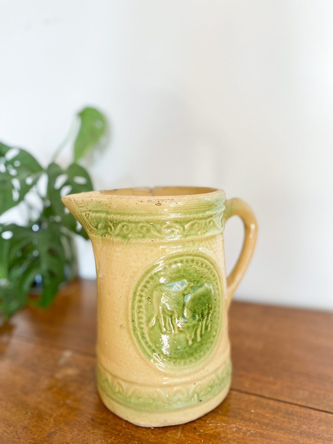 Vintage Cow Pitcher Old Pitcher Stone Pitcher - Etsy