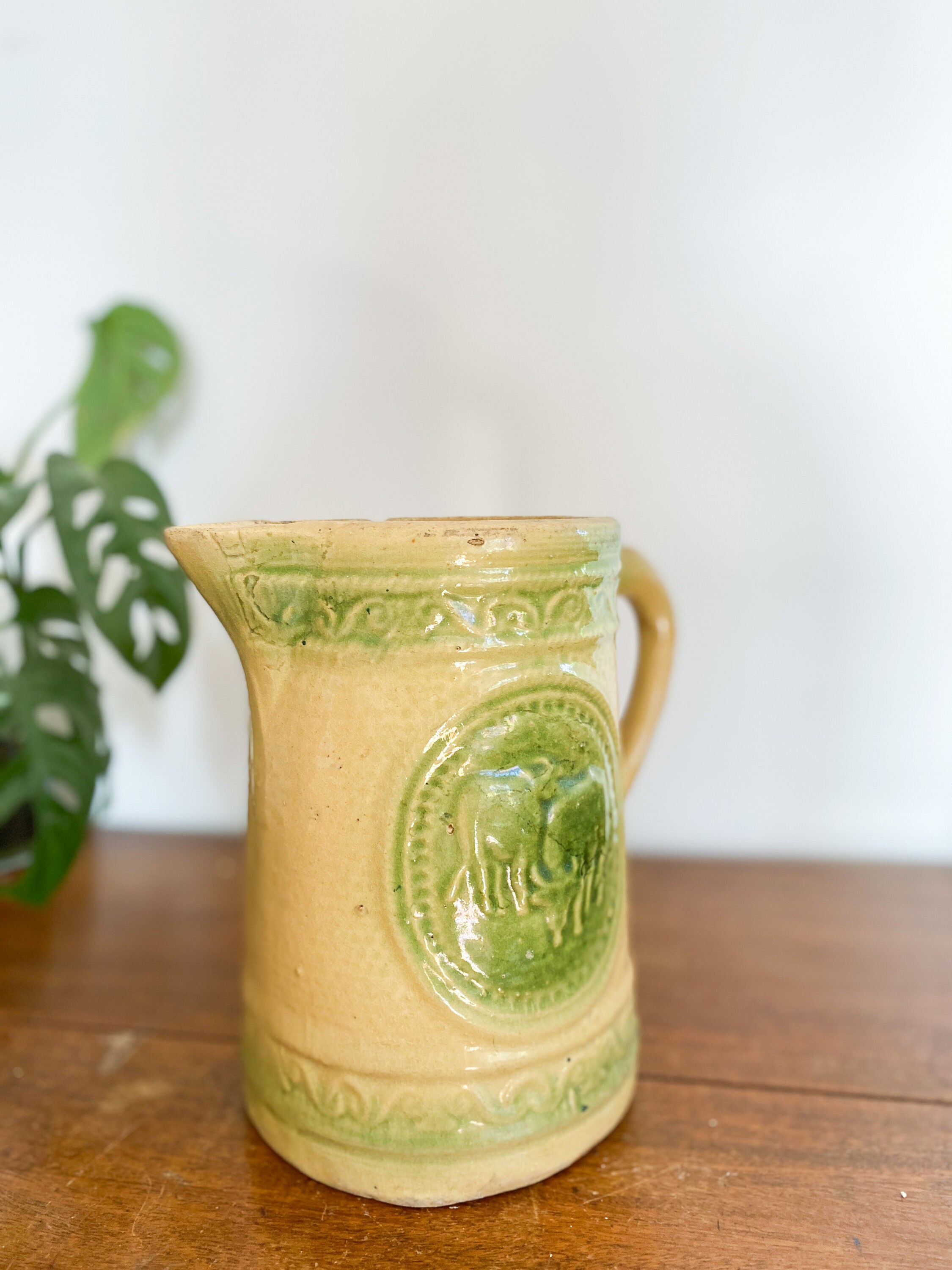 Vintage Cow Pitcher Old Pitcher Stone Pitcher - Etsy