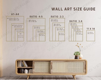Wall Art Size Guide, Frame Size Guide, Print Size Guide, Wall Display ...