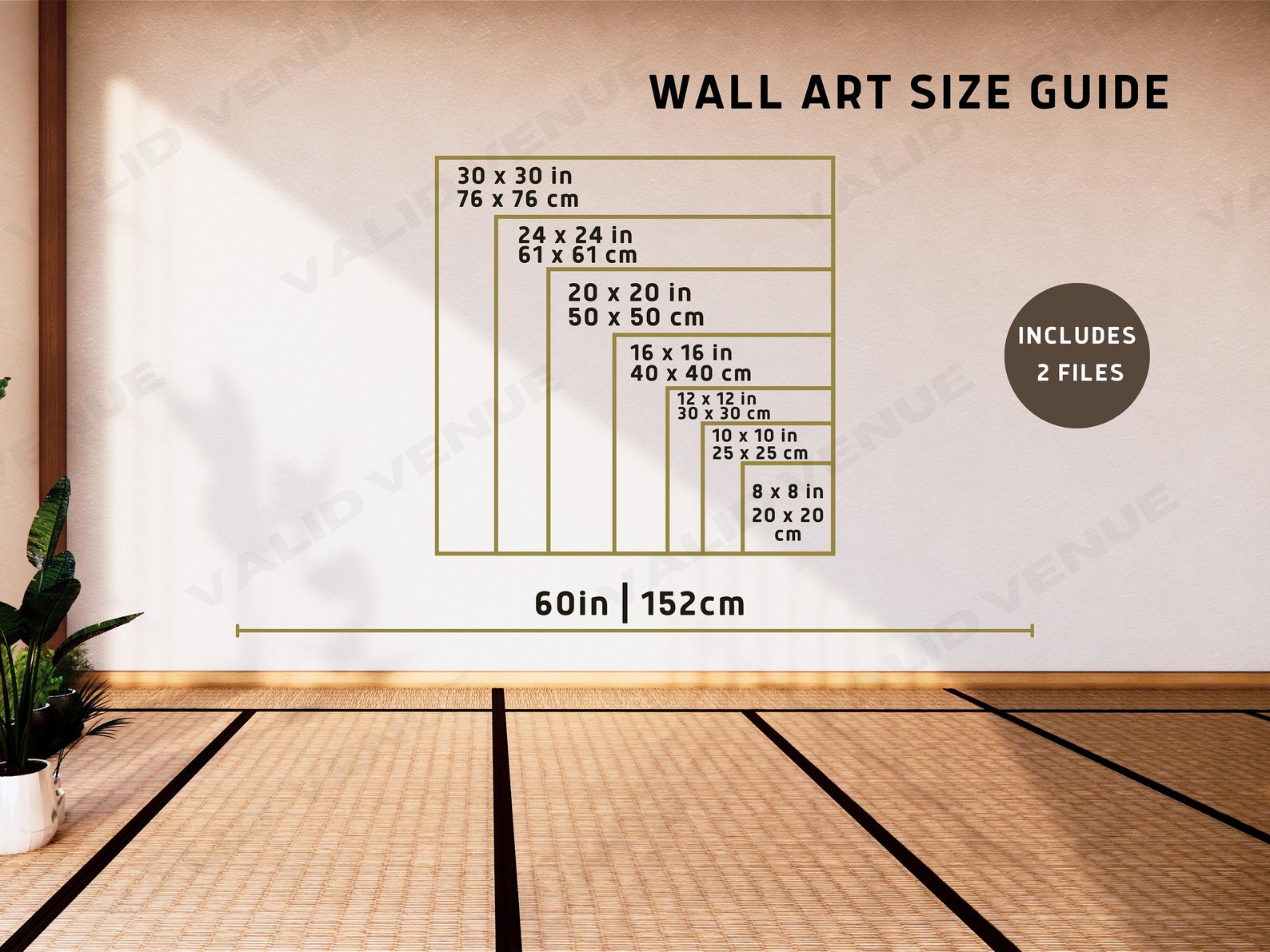 Square Wall Art Size Guide, Frame Size Guide, Print Size Guide, Wall ...