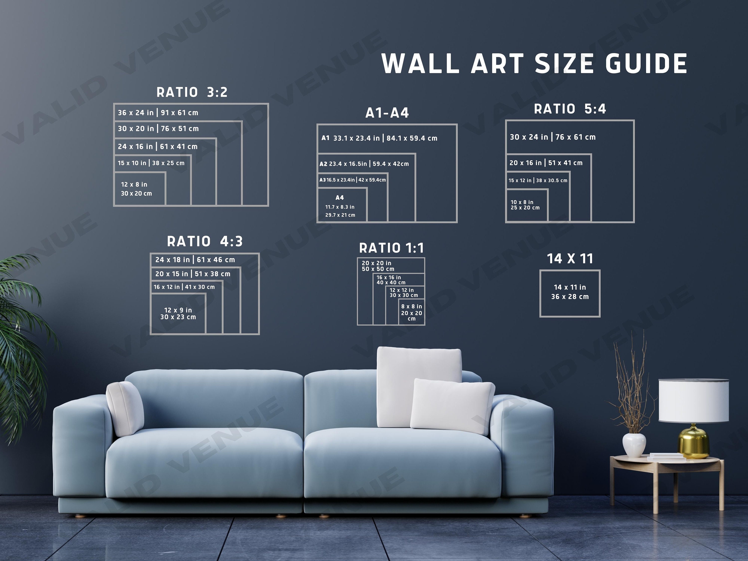 Wall Art Size Guide Frame Size Guide Print Size Guide Wall Display