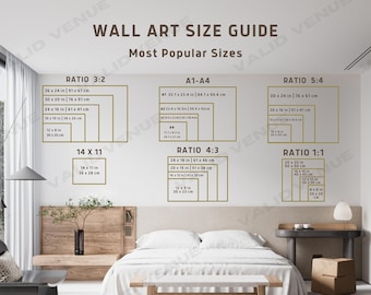 Wall Art Size Guide, Frame Size Guide, Print Size Guide, Wall Display ...