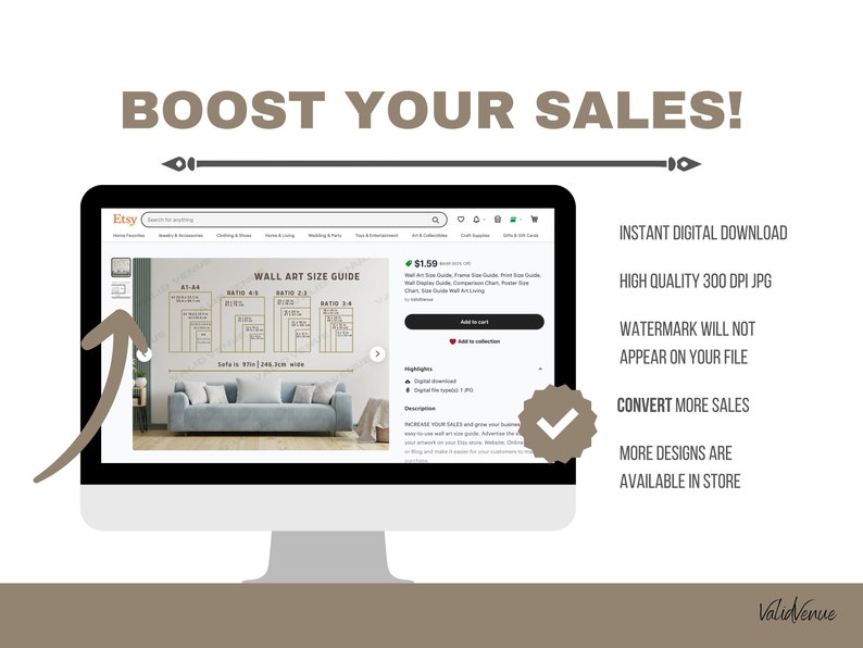 Wall Art Size Guide, Frame Size Guide, Print Size Guide, Wall Display ...