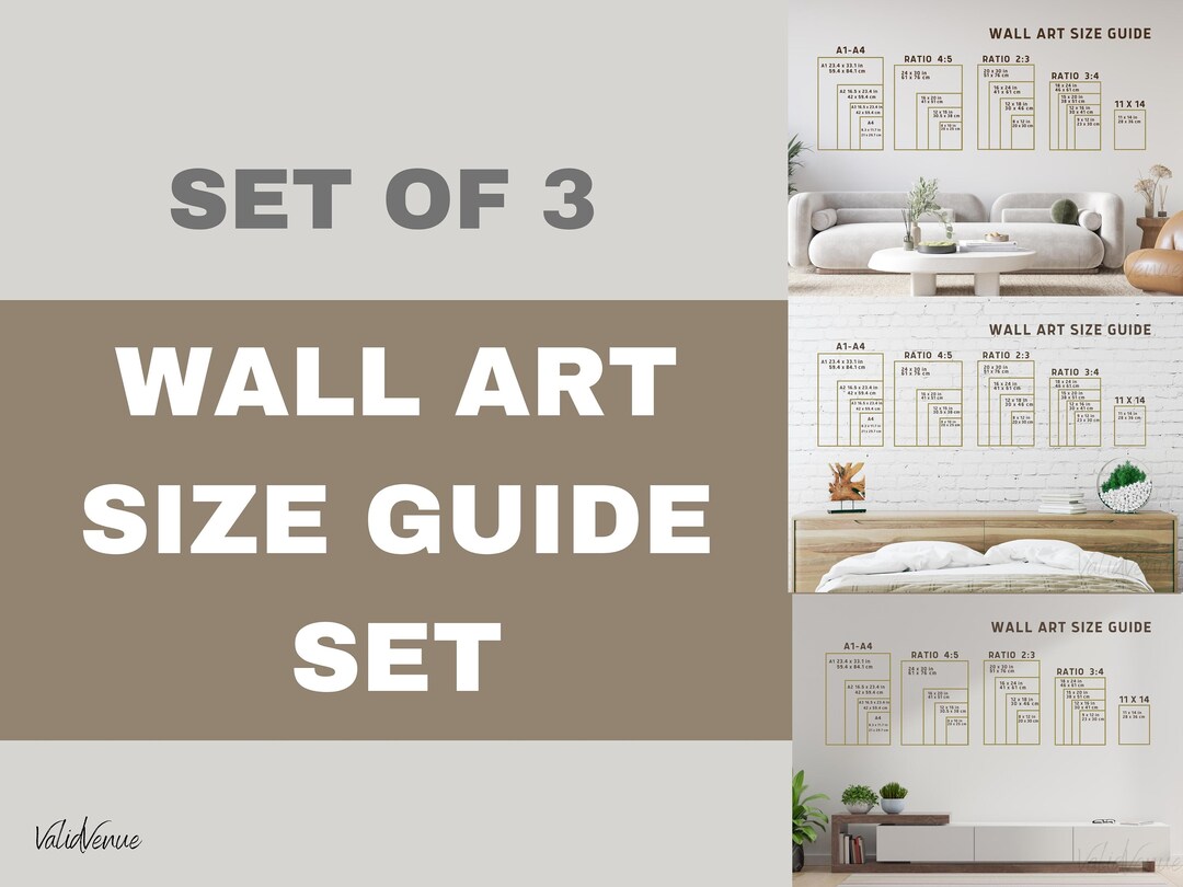 Wall Art Size Guide, Frame Size Guide, Print Size Guide, Wall Display ...