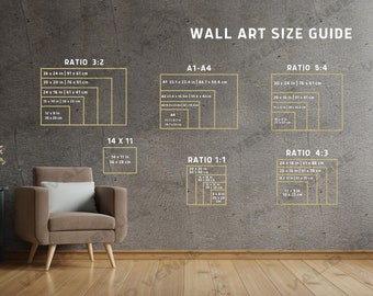 Wall Art Size Guide, Frame Size Guide, Poster Size Chart, Comparison ...