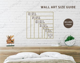 Wall Art Size Guide, Frame Size Guide, Print Size Guide, Wall Display ...